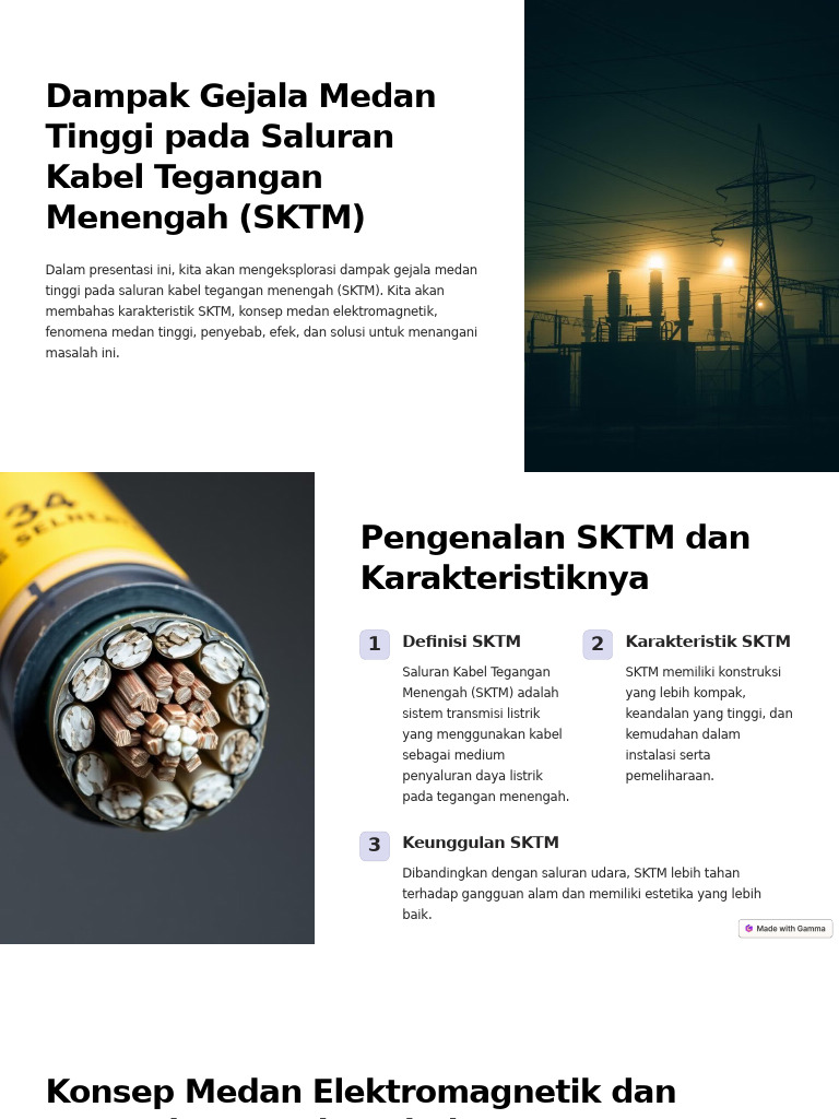 Dampak Gejala Medan Tinggi Pada Saluran Kabel Tegangan Menengah SKTM | PDF