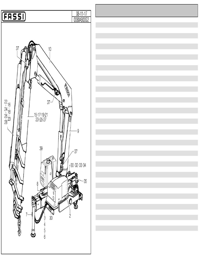 F80A Crane Base Assembly Overview | PDF | Screw | Manufactured Goods