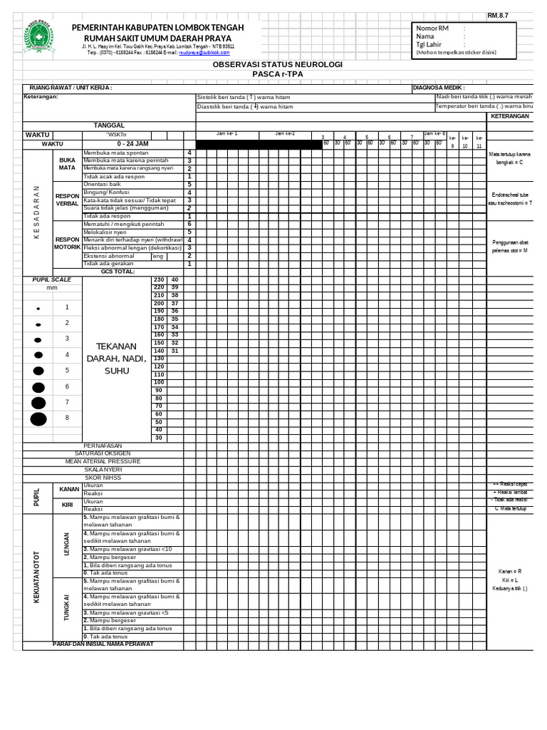 RM 8.7 Lembar Observasi Post RTPA | PDF