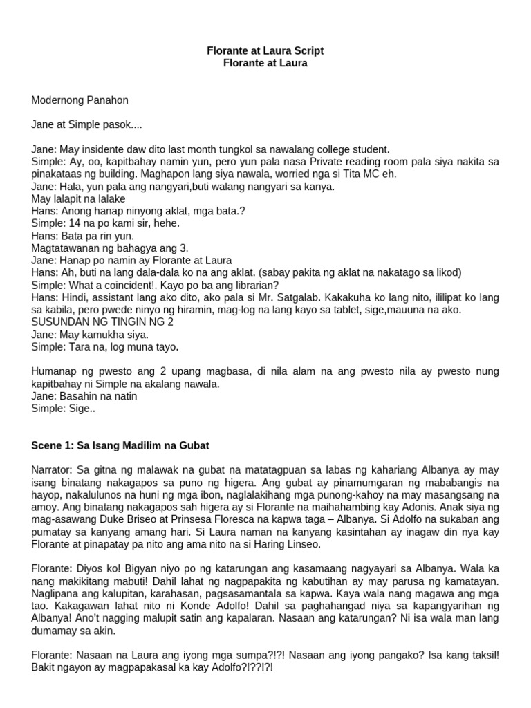 -Florante-at-Laura-Script (1) | PDF