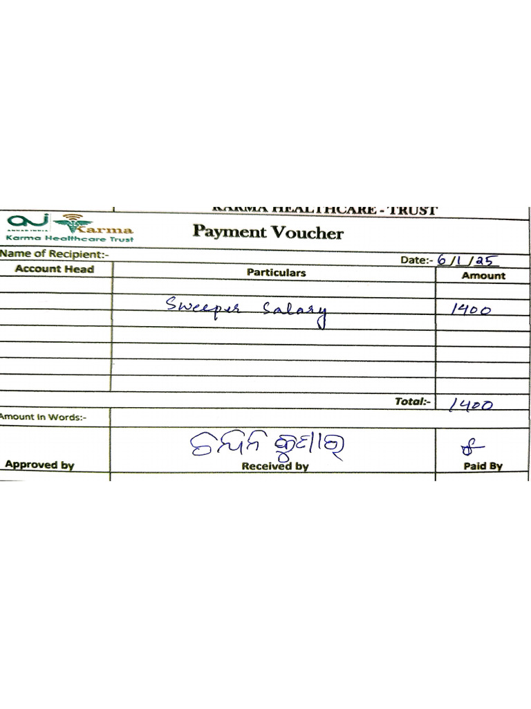 sweeper salary voucher - rambha | PDF