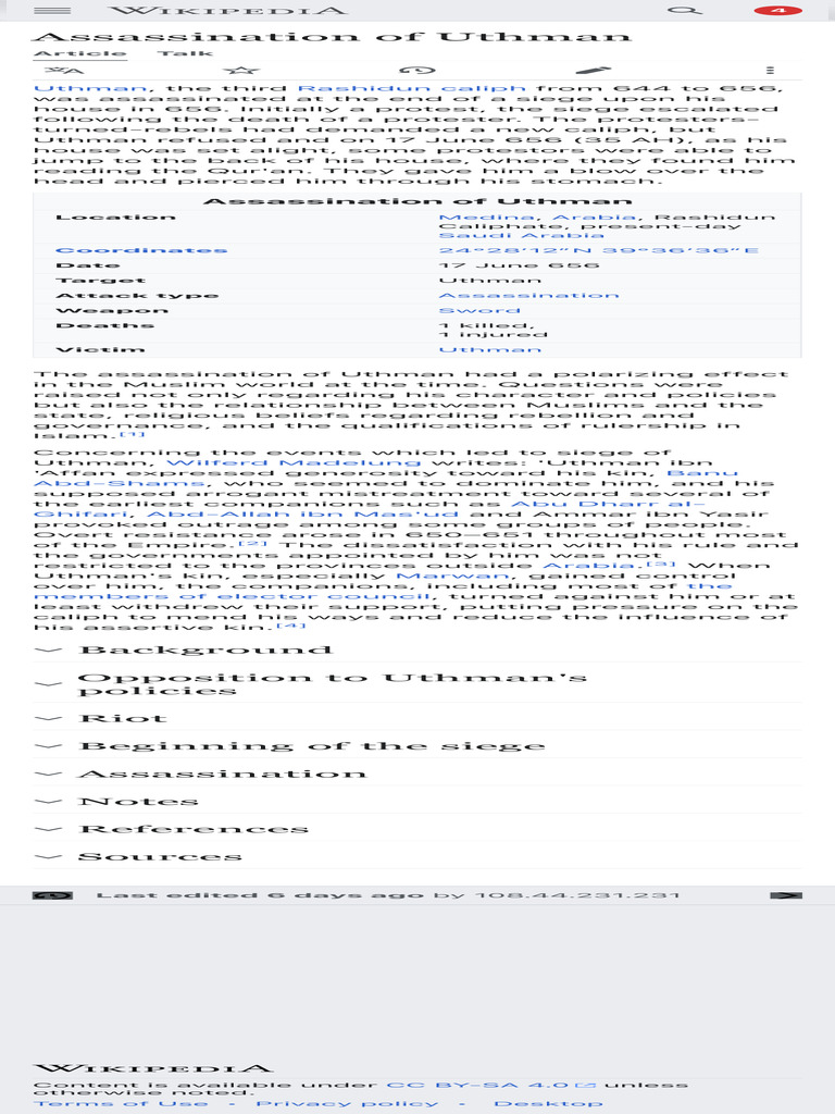 Assassination of Uthman Analysis | PDF | Abrahamic Religions | Life Of ...