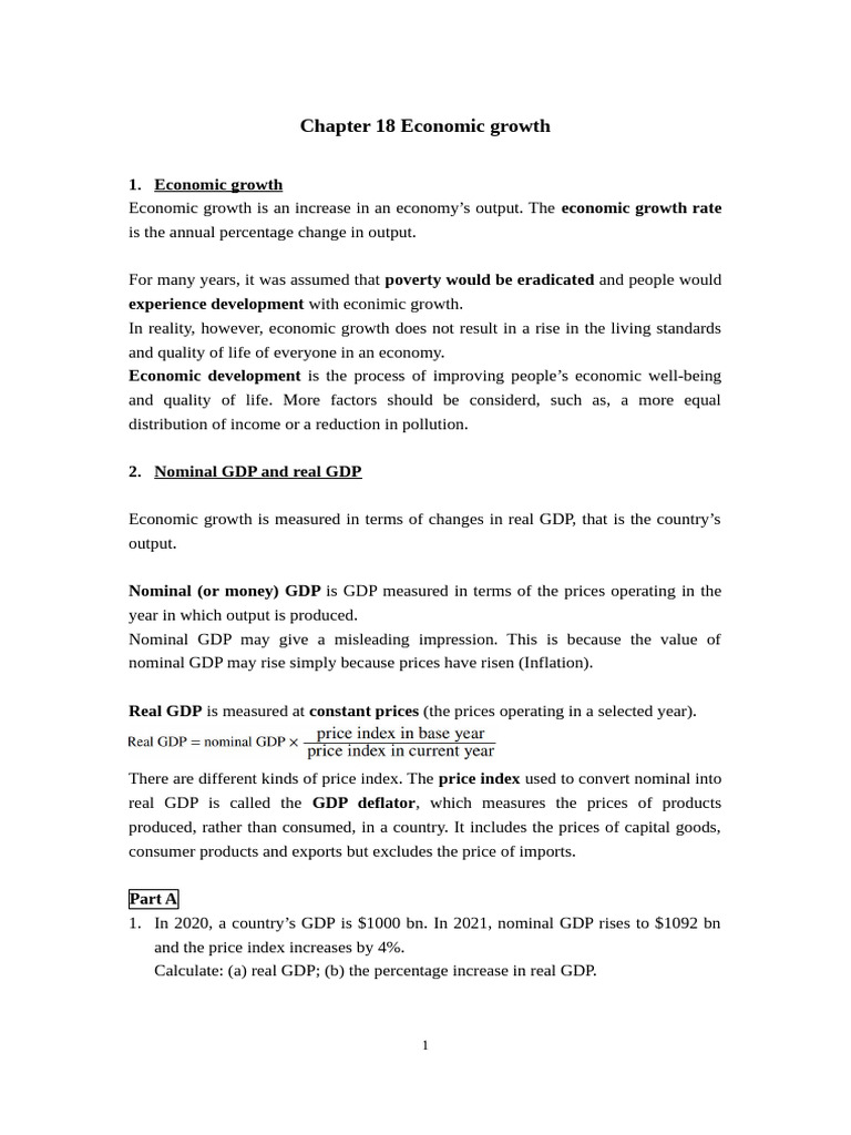 Understanding Economic Growth Dynamics | PDF | Gross Domestic Product ...