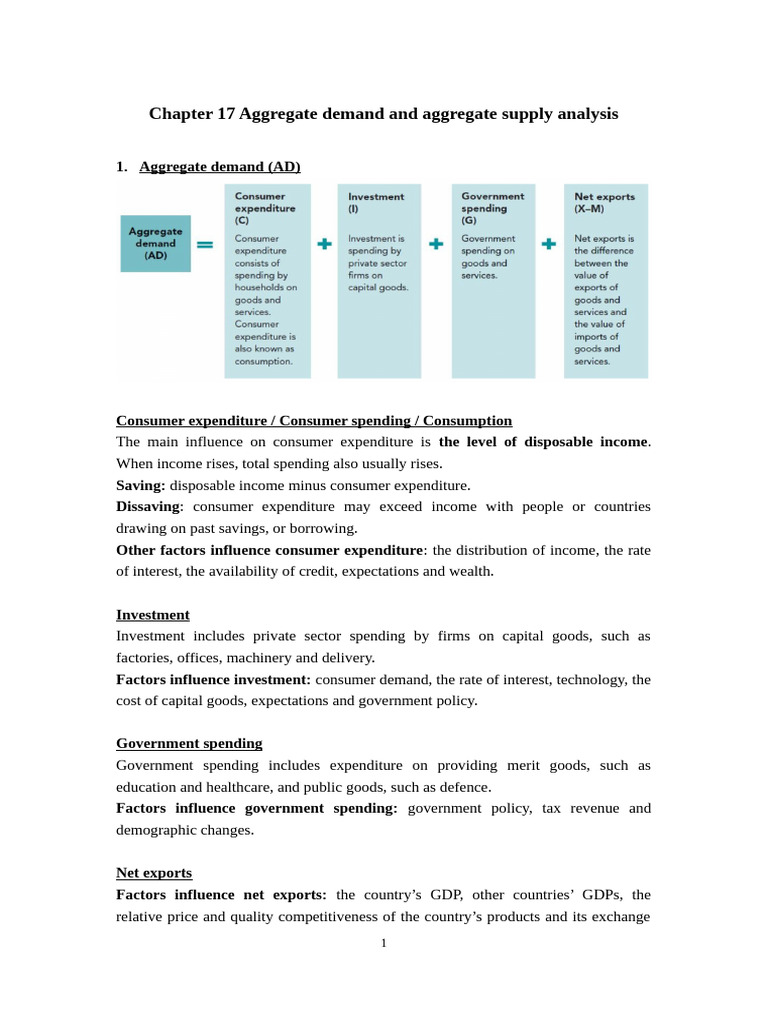 Aggregate Demand and Supply Analysis | PDF | Consumption (Economics ...