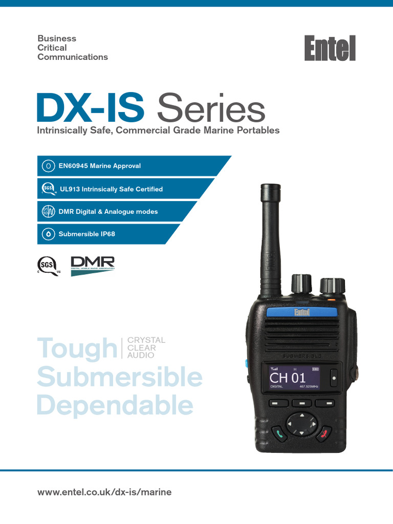Entel DX-IS Series Marine Radios | PDF | Very High Frequency | Ultra ...