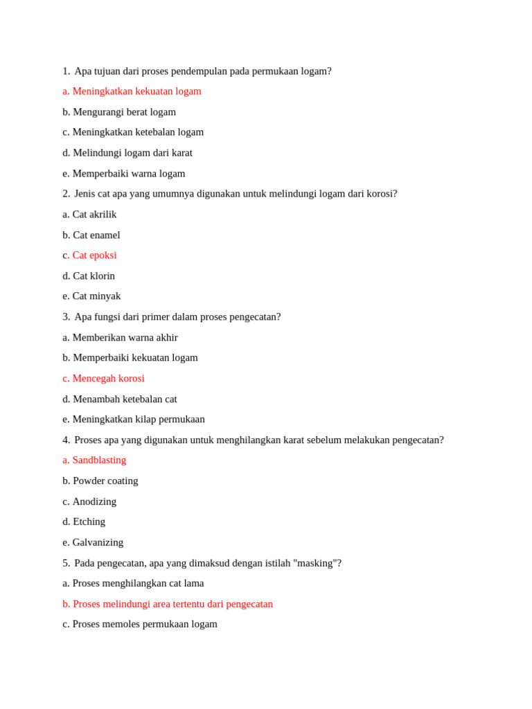 Proses dan Teknik Pengecatan Logam | PDF