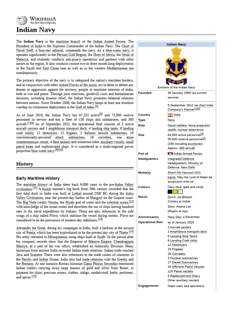 Indian_Navy | PDF | Navies | Military Branches