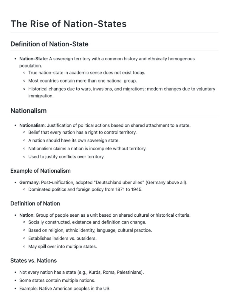 The Rise of Nation-States | PDF