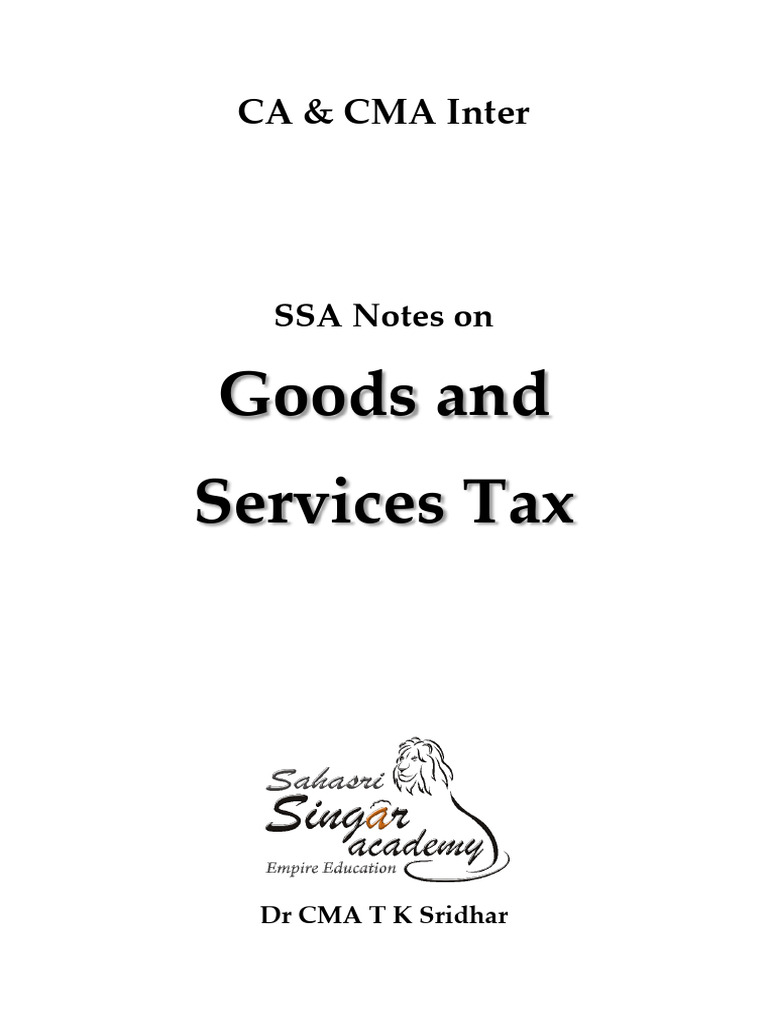 1 CA GST New | PDF | Value Added Tax | Taxes
