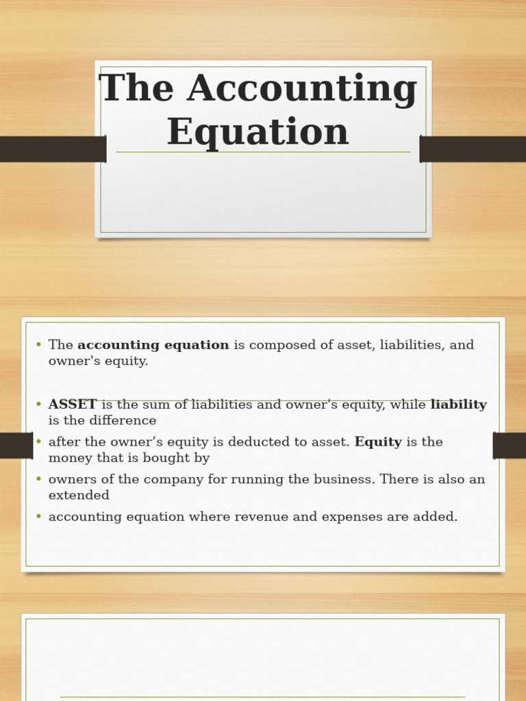 7. The Accounting Equation | PDF | Equity (Finance) | Debits And Credits