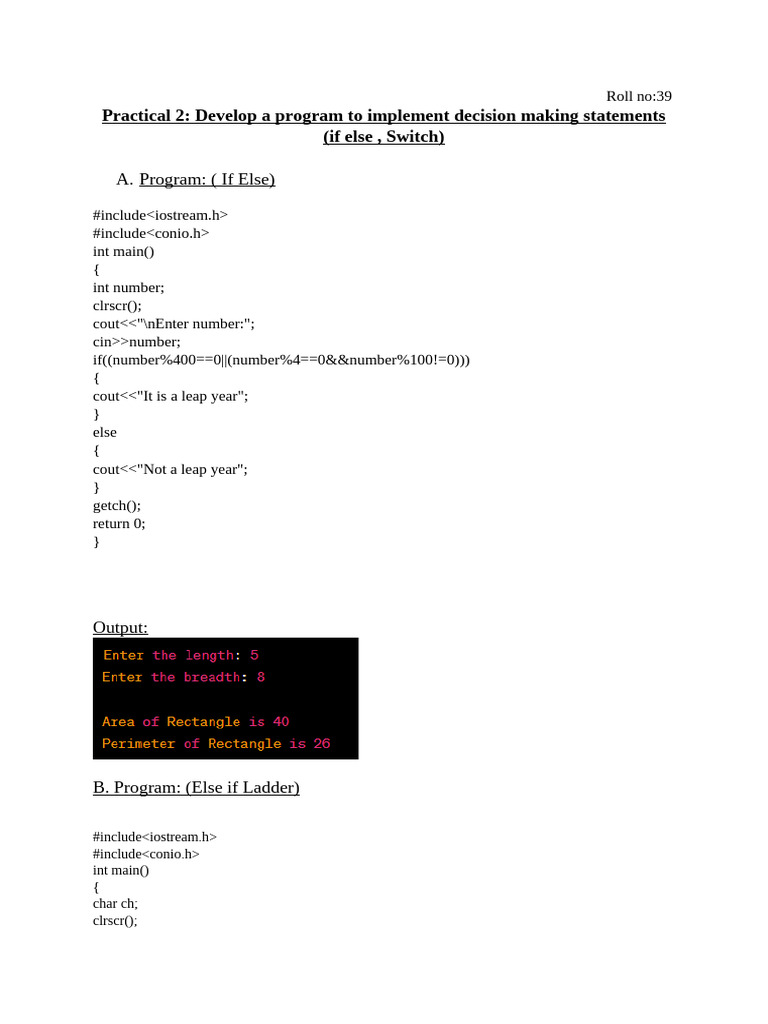 Practical 2 Oop | PDF