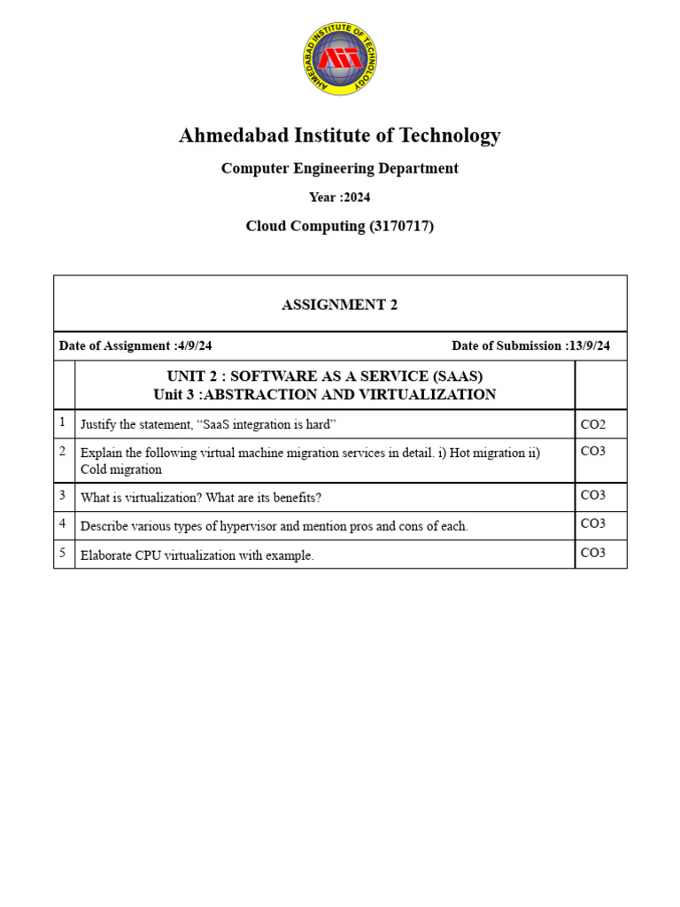 CC Assignment 2 | PDF