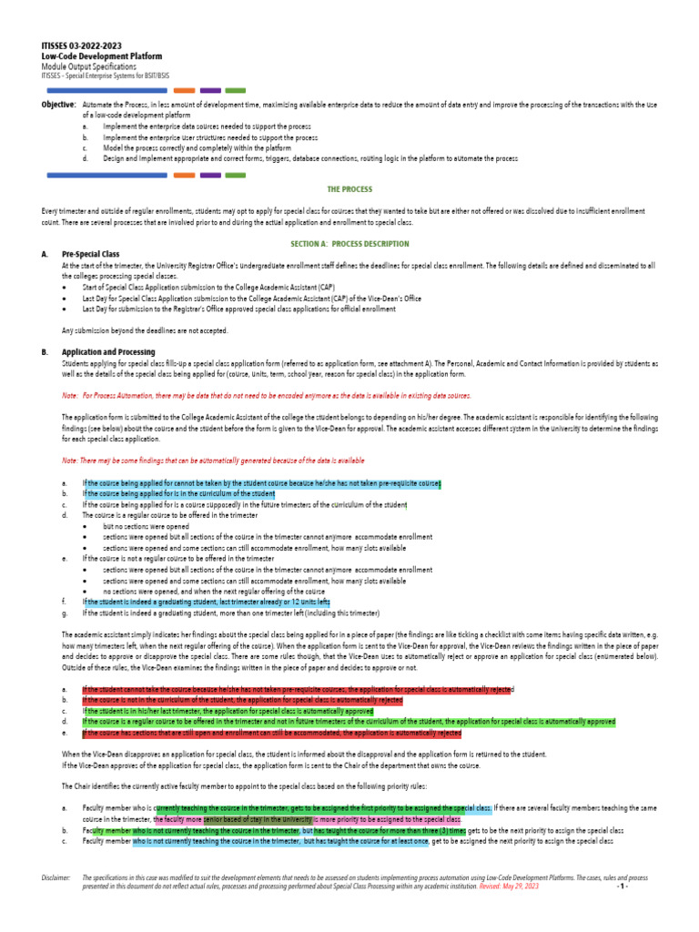 Project_Specifications | PDF | Databases | Automation