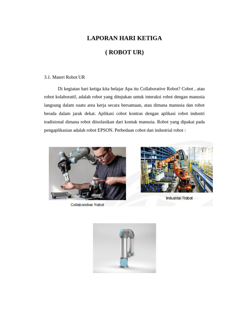 Panduan Lengkap Robot UR dan Cobot | PDF
