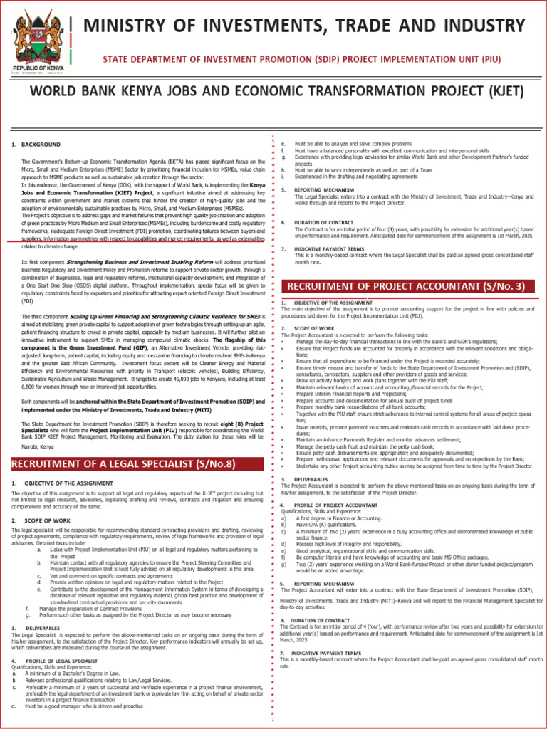 SDIP KJET Project Recruitment Overview | PDF | Procurement | Small And ...