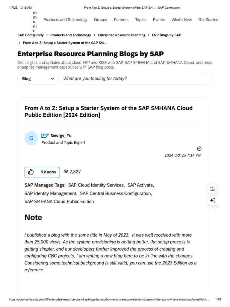 From A To Z - Setup A Starter System of The SAP S - 4... - SAP ...