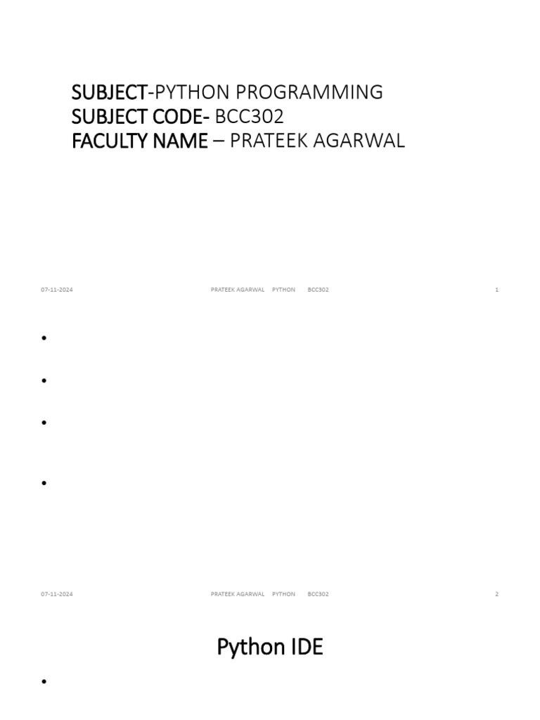 PYTHON_UNIT1 & 2 | PDF | Integrated Development Environment | Python ... PYTHON_UNIT1 & 2 | PDF | Integrated Development Environment | Python ...