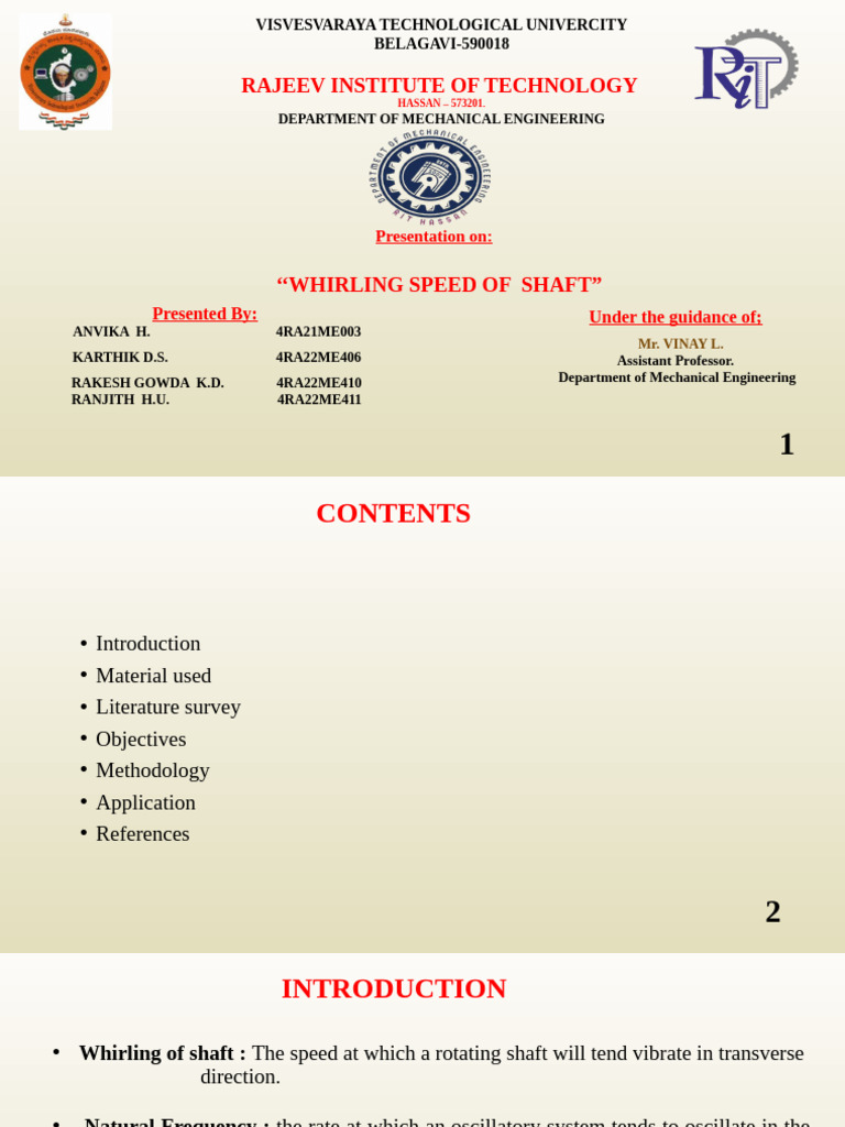 Whirling Speed Analysis of Shafts | PDF | Normal Mode | Frequency