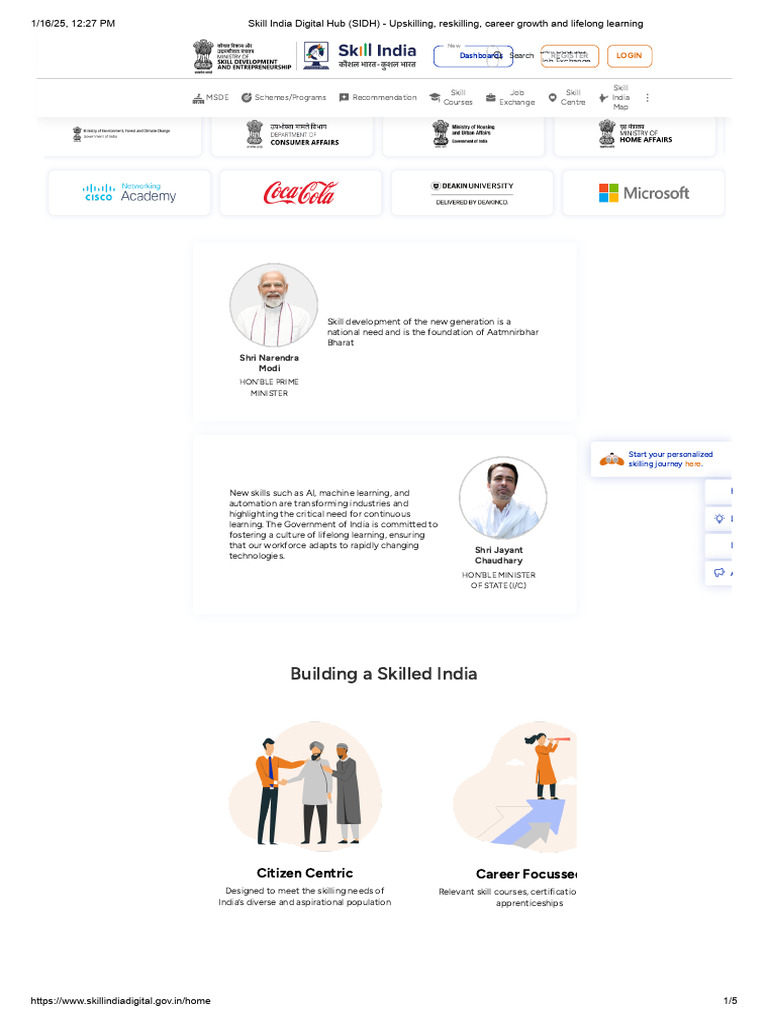 (SIDH) - Upskilling, reskilling, career growth and lifelong learning | PDF | Apprenticeship