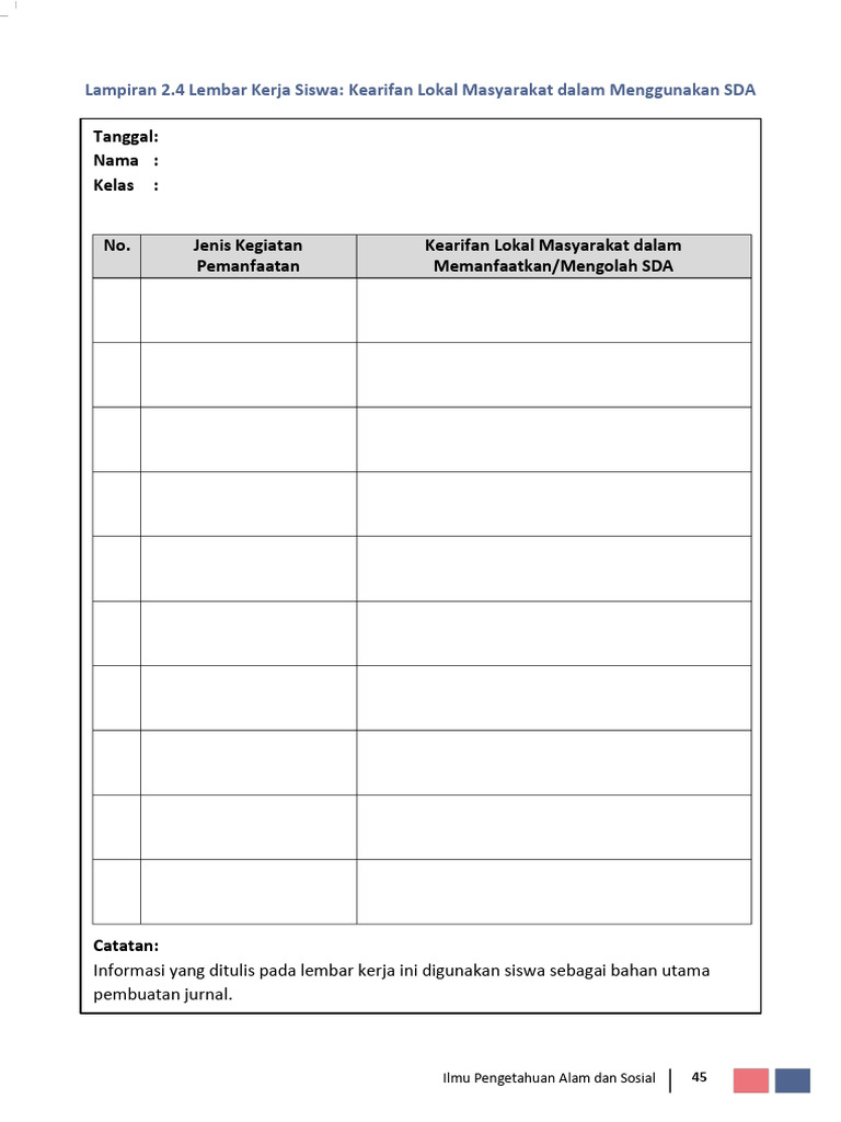 LK Siswa Pembelajaran IPAS Kelas 4 Semester 2 | PDF