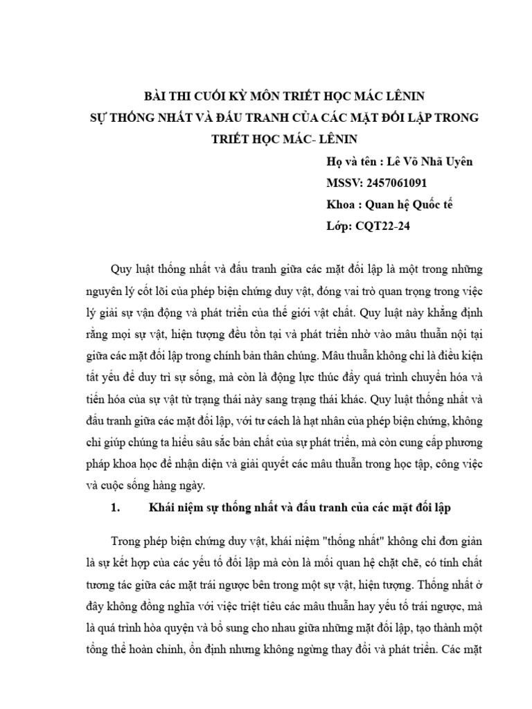 Nhã Uyên THML | PDF