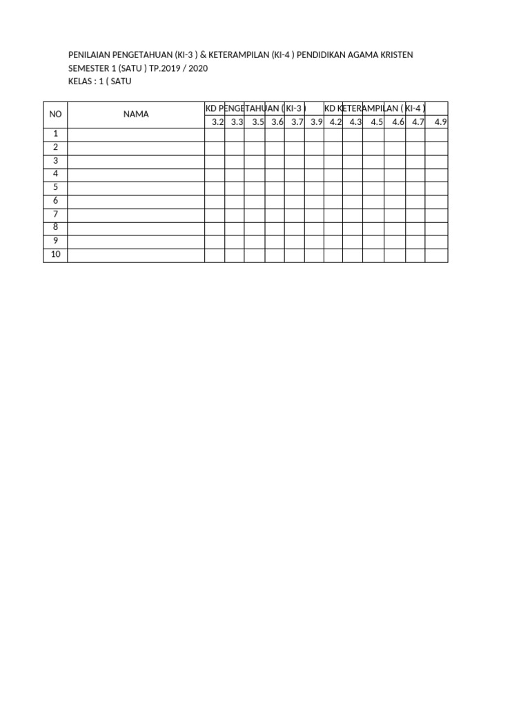 Book1PENILAIAN AGAMA KRITEN | PDF