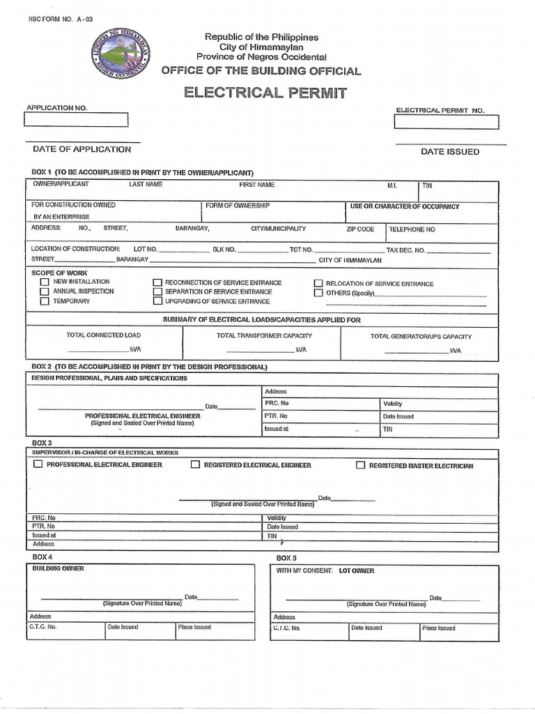 Himamaylan BLDG Permit Forms | PDF