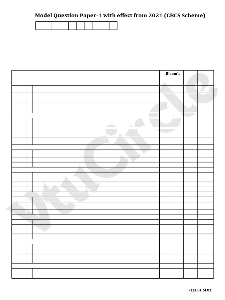 21CS72 Model Set 1 Paper | PDF | Cloud Computing | Computer Science