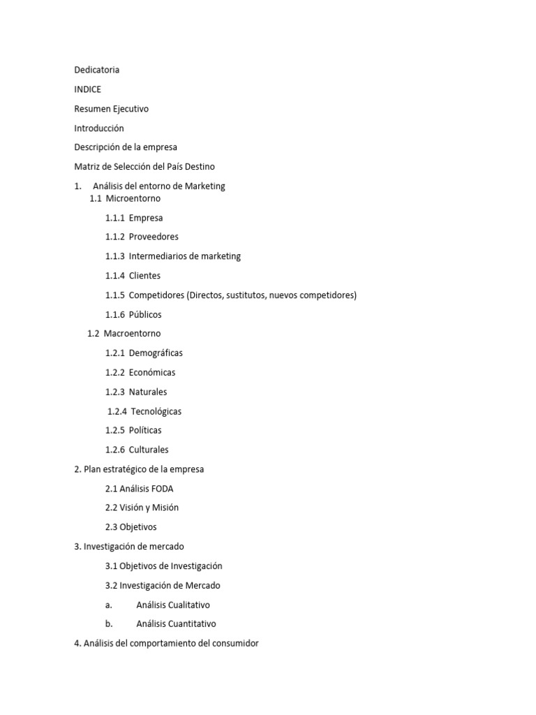 Indice de Proyecto Final | PDF