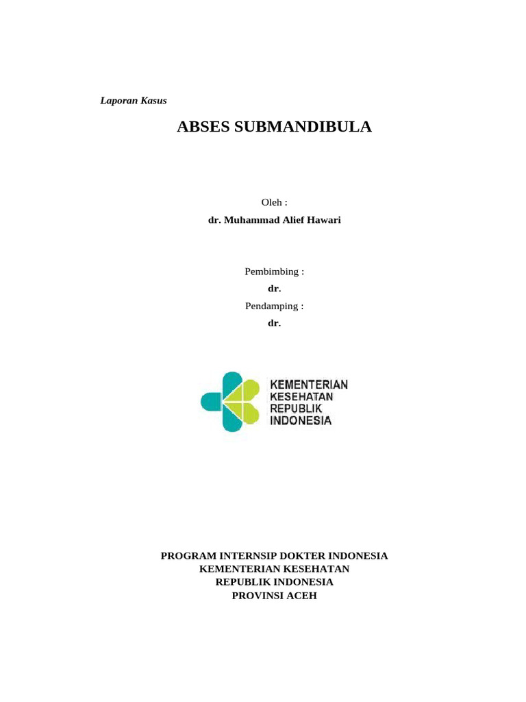 Abses Submandibula Lapkas | PDF