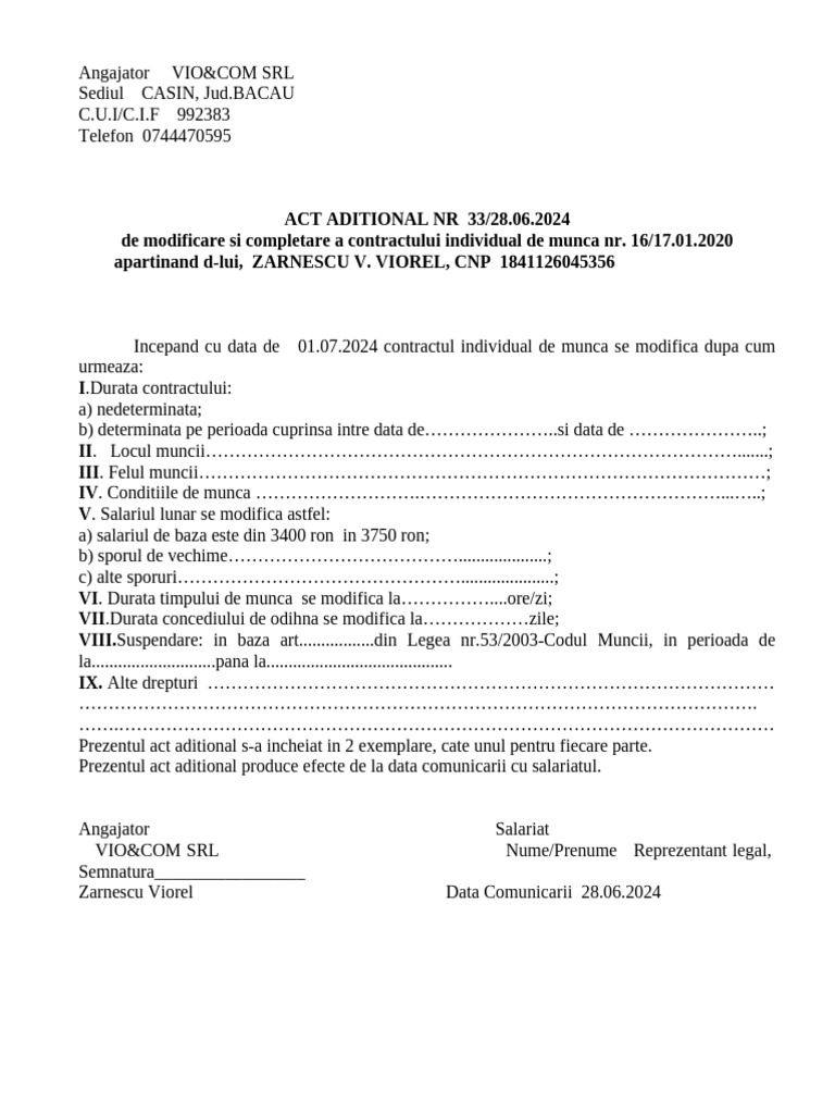 Act Aditional CIM | PDF