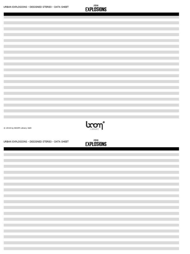 Urban Explosion Sound Effects Data Sheet | PDF | Acoustics | Sound