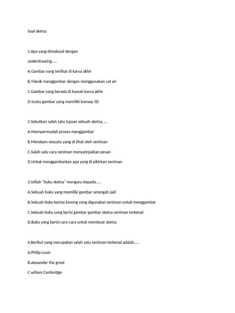 Soal sketsa-WPS Office | PDF