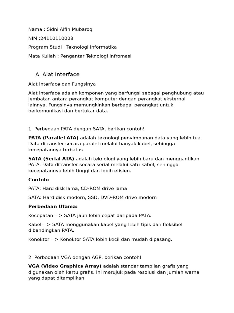 Sidni Alfin Mubaroq (TI) Mapel PTI 1.2 | PDF