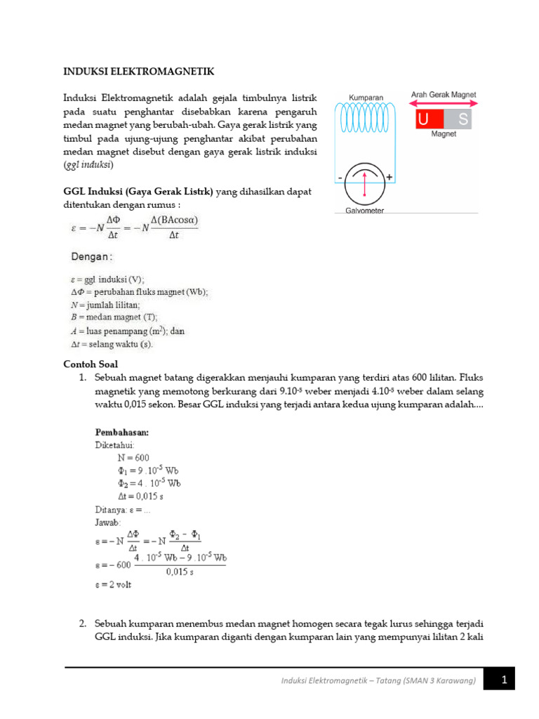 Induksi Elektromagnetik | PDF