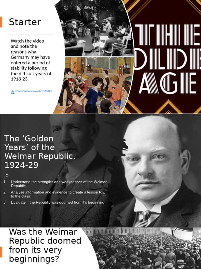 The Weimar Republic's Golden Years | PDF | Weimar Republic | Young Plan