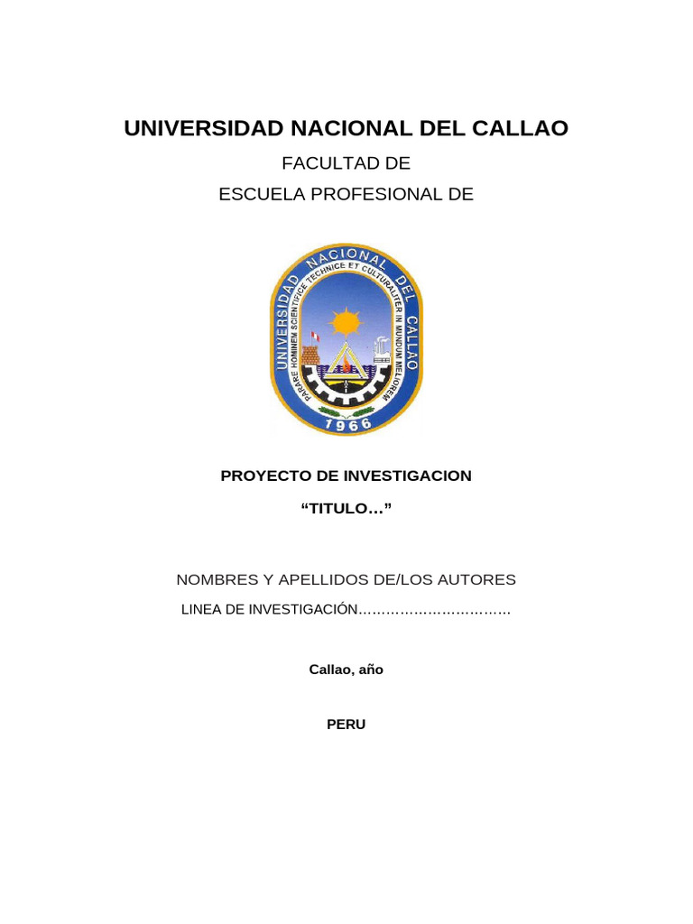 Plantilla Proyecto de Inv. Según R 004-2022 | PDF | Diseño | Science