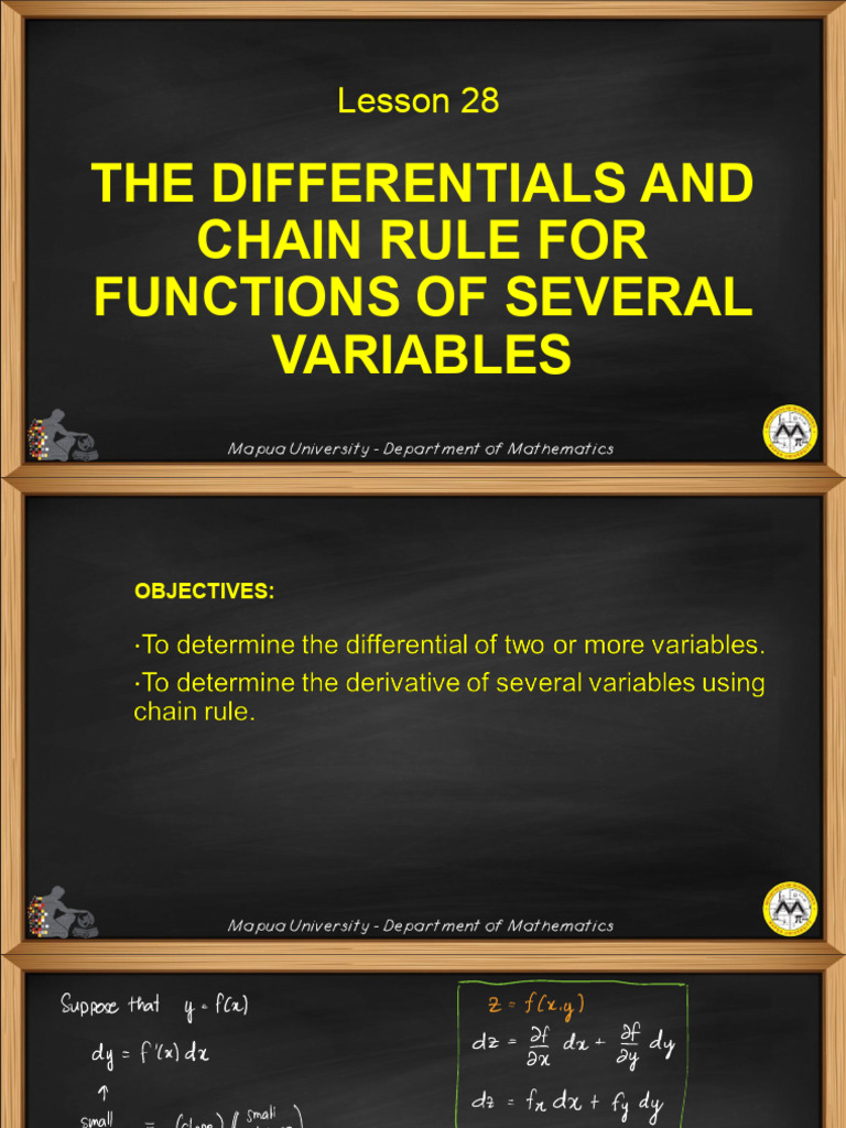 Lesson-28-The-Differentials-and-Chain-Rule-for-Functions-of-Several-Variables | PDF ...