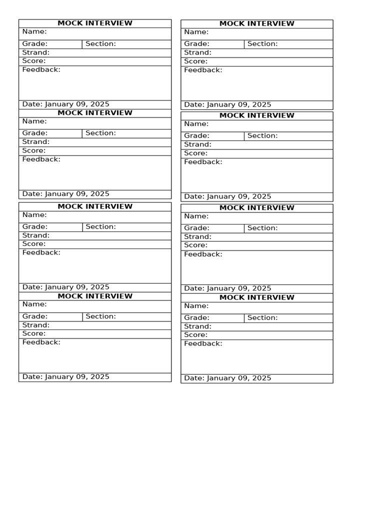 MOCK INTERVIEW | PDF