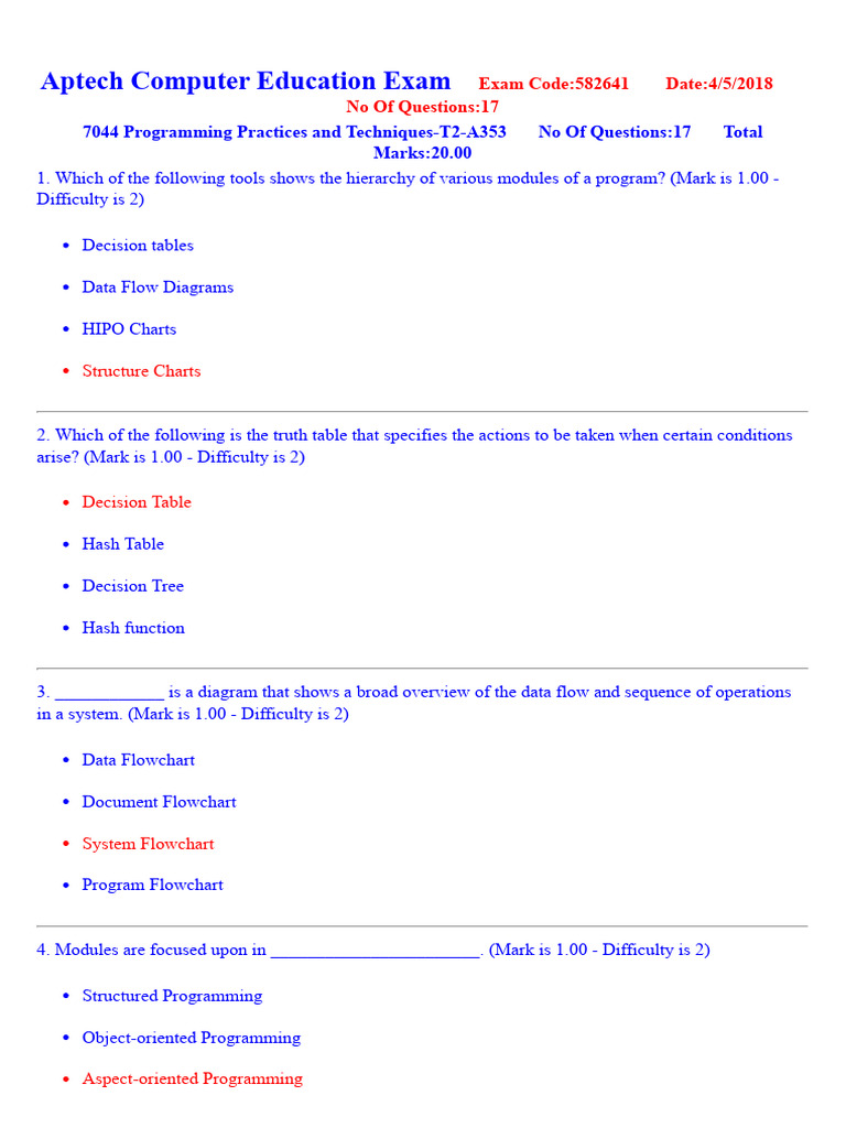 Programming Practices Exam 2018 | PDF | Computer Programming | Computer Program