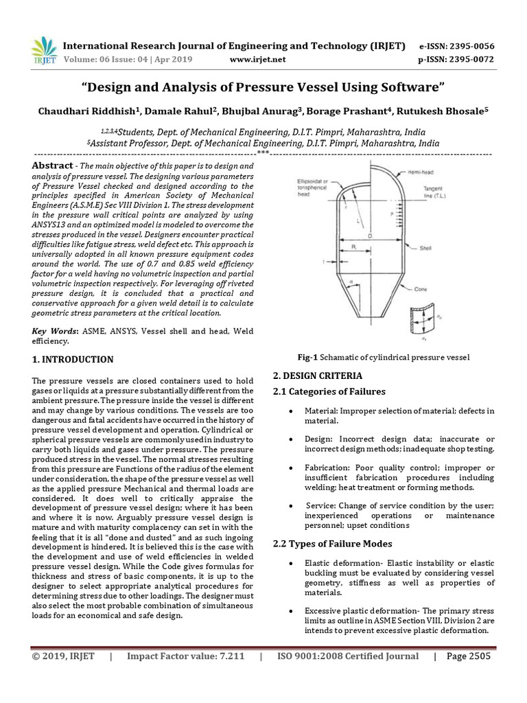 Pressure Vessel Using PV Elite Software | PDF | Fracture | Deformation ...
