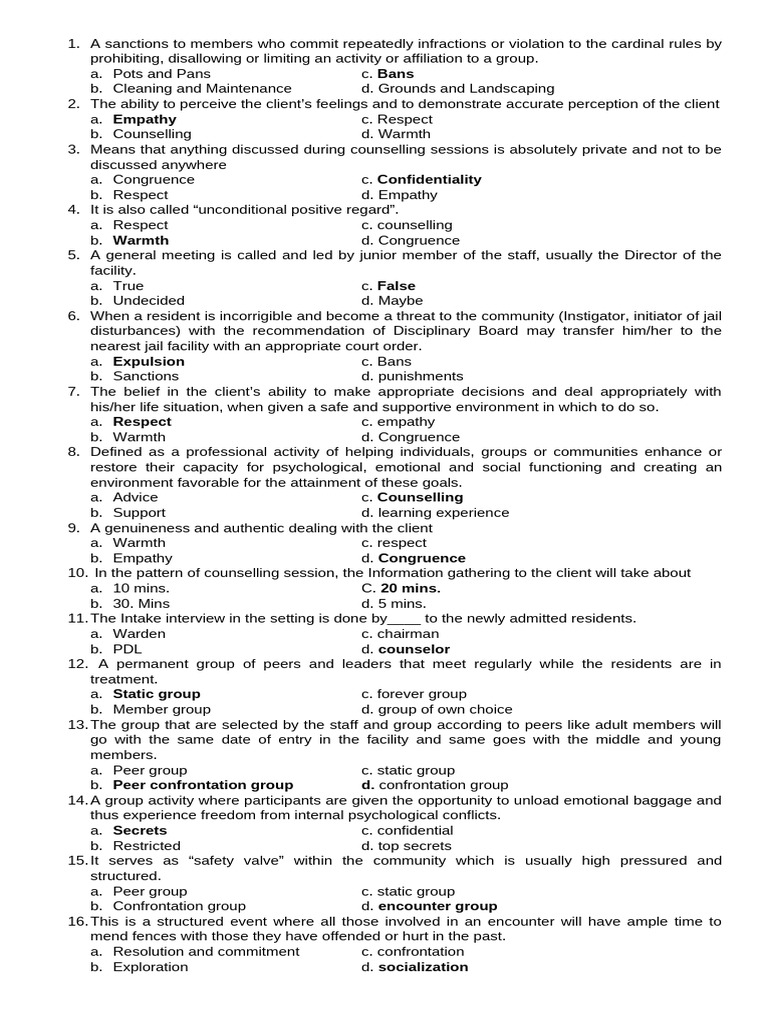 Understanding Therapeutic Community Practices | PDF | Empathy | Forgiveness