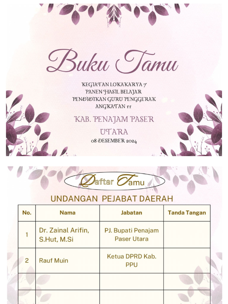 Print Buku Tamu | PDF