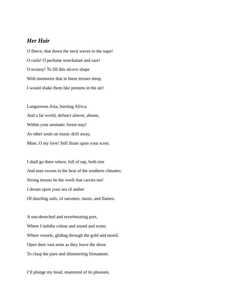 her hair poem | PDF