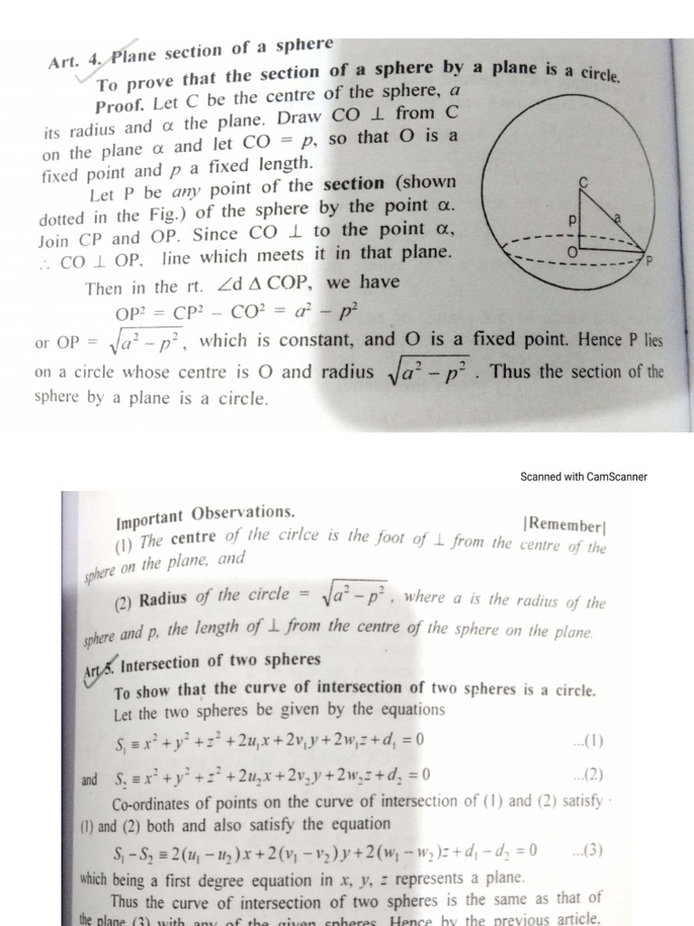 13.lecture Notes (Sphere-II) | PDF