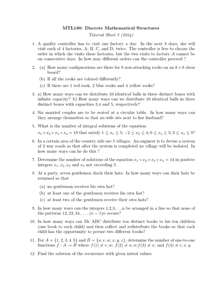 Tutorial_Sheet_5 (1) | PDF | Mathematical Analysis | Mathematical Objects