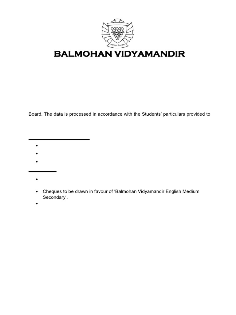 CBSE Registration - Std IX | PDF