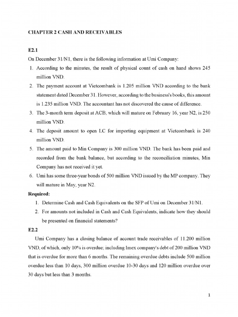 Exercise - Chap 2 ACCOUNTING ENGLISH | PDF
