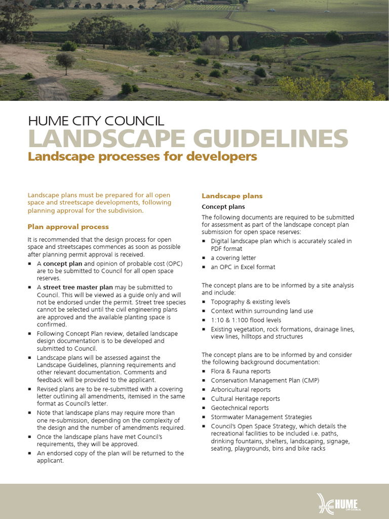 Landscape Guidelines For Developers | PDF | Cheque | Payments