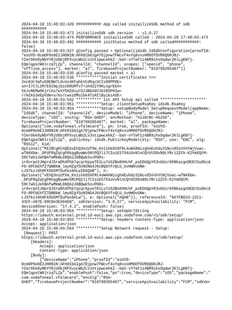 Id SDK Logs | PDF | Computer Security | Secure Communication